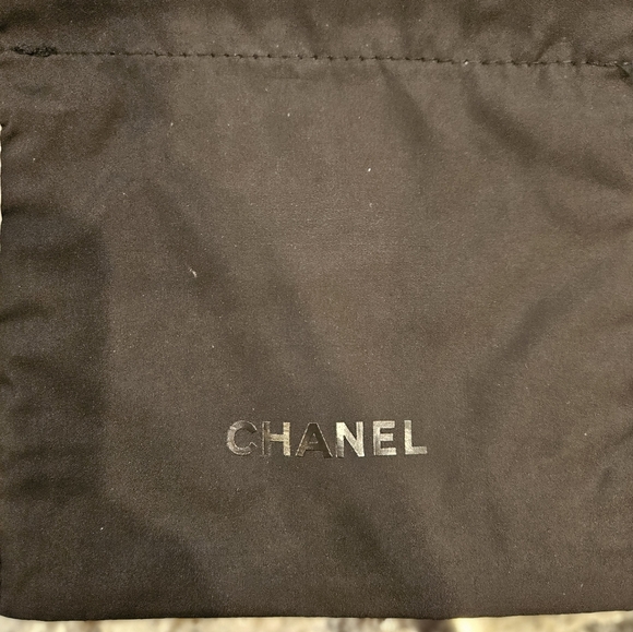 CHANEL | Accessories | Chanel Elegant Black Pouch With Draw String ...